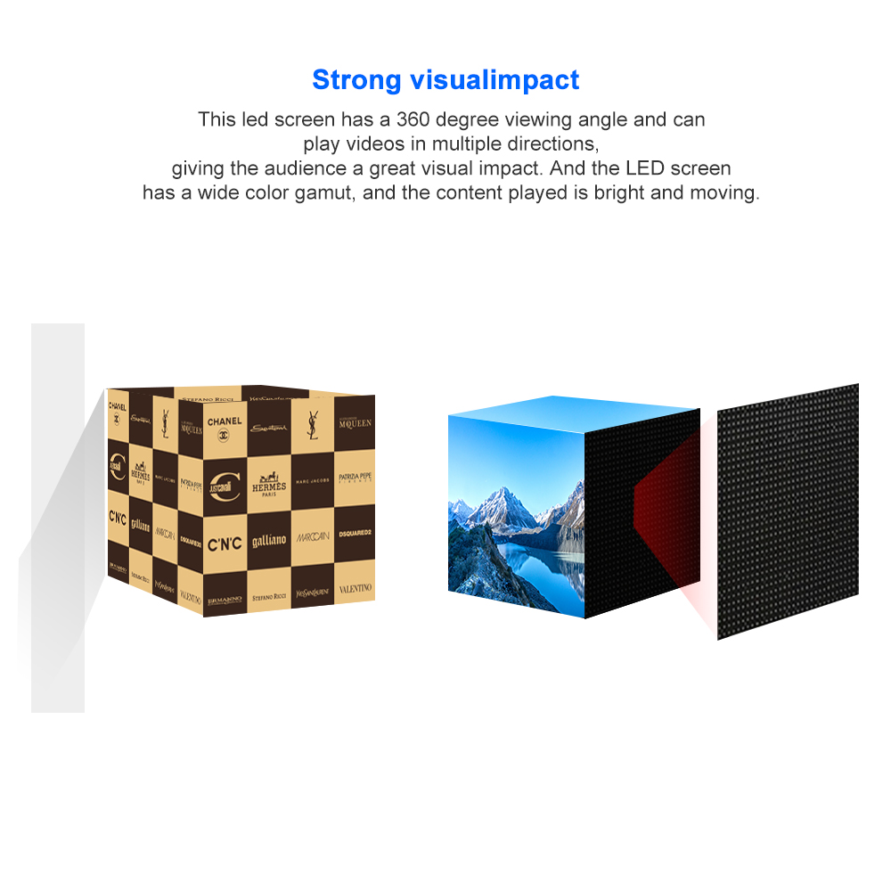 Floor Standing Magic Cube Led Advertising Screen_Yunwen