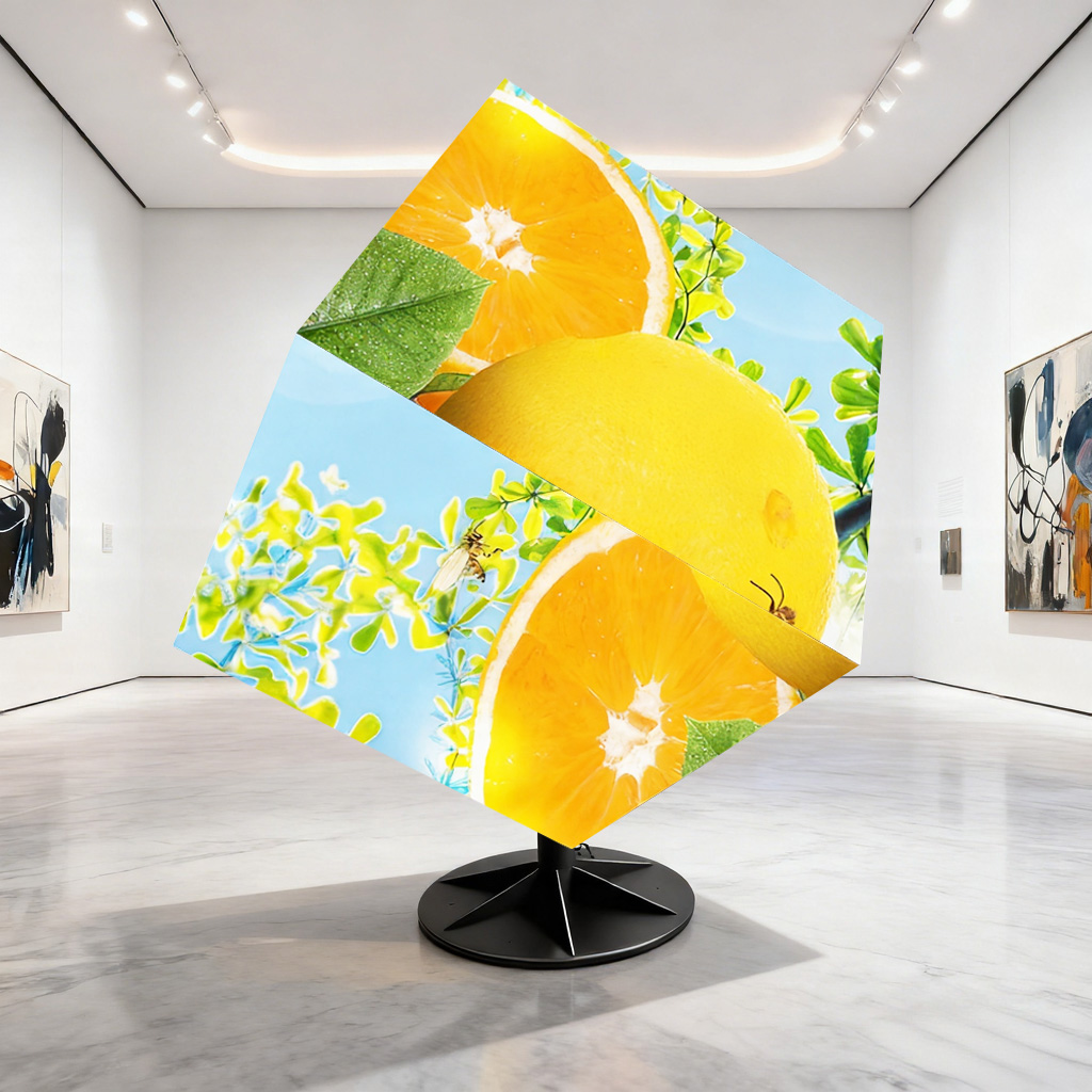 Floor Standing Magic Cube Led Advertising Screen_Yunwen