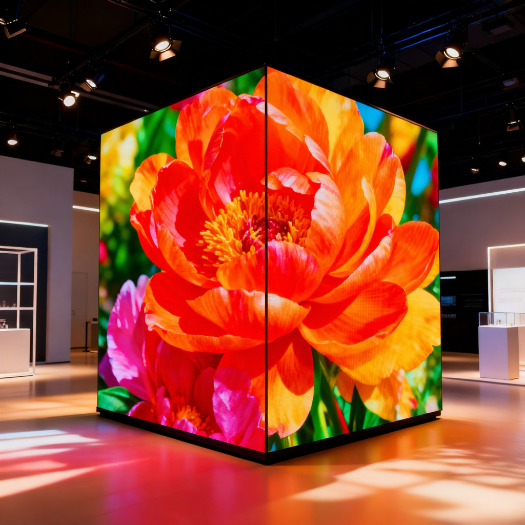 Floor Standing Magic Cube Led Advertising Screen_Yunwen